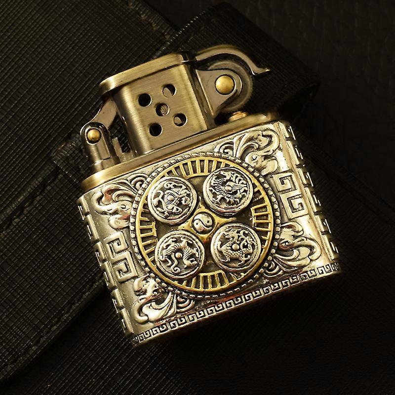 Lighter,Carving Technology External Processing Kerosene Lighter Inlaid ...