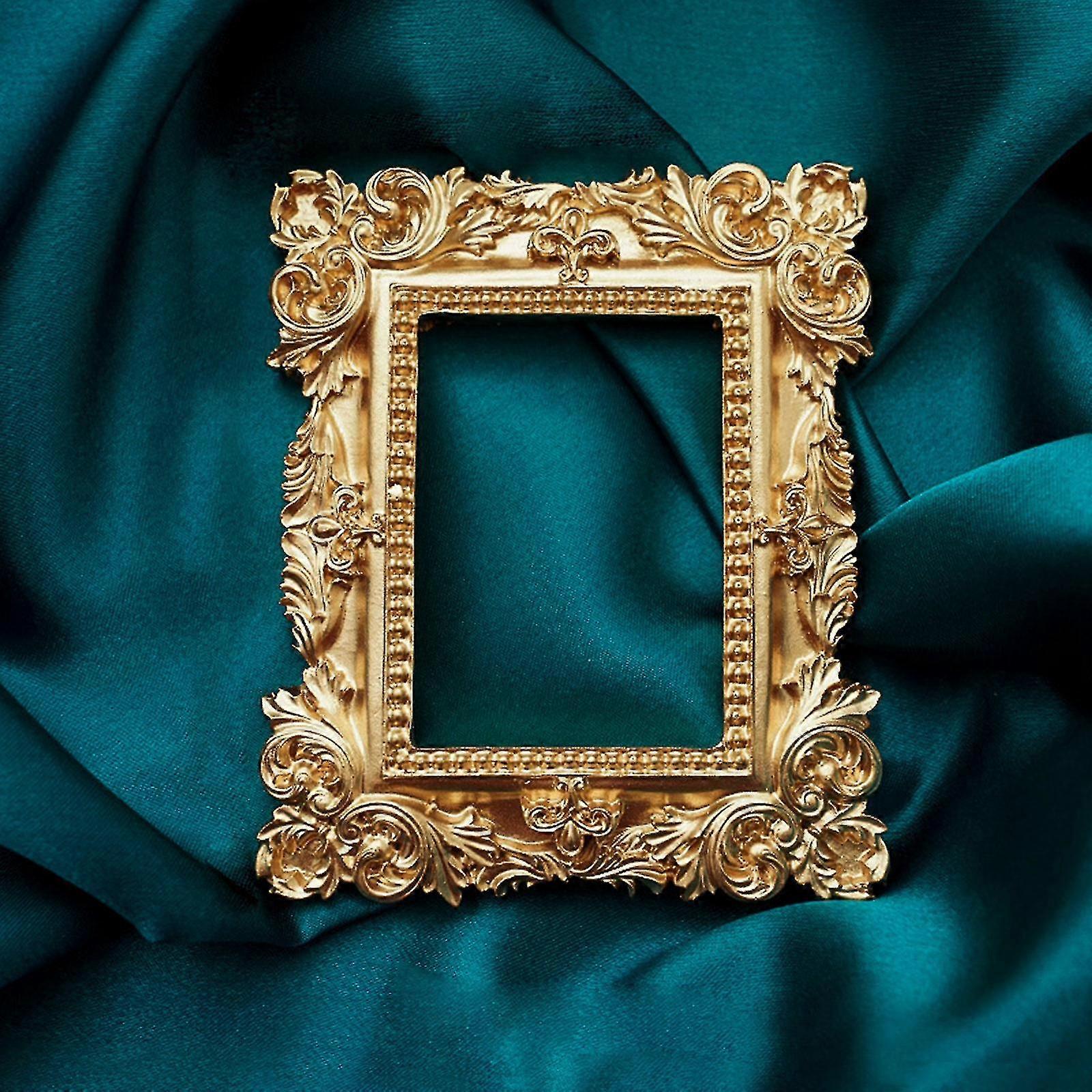 Golden Retro Photo Frame Nail Art Jewelry Decoration Display Frames For ...