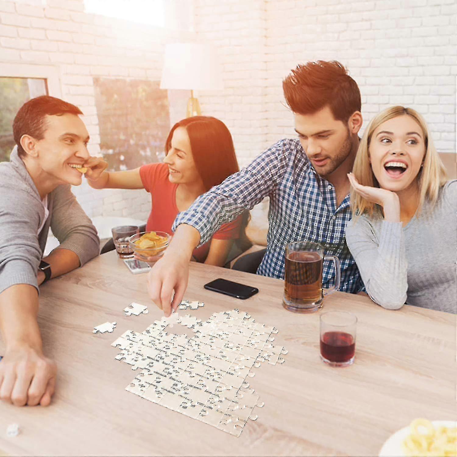 Transparent Puzzle Boys Girls Funny Transparent Blank Acrylic Puzzle ...