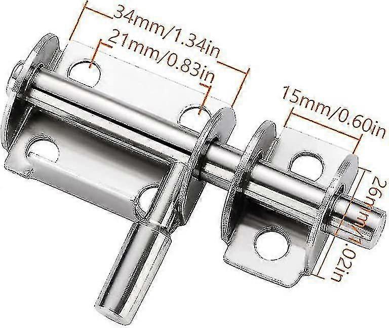 2pcs Sliding Door Latch Small Gate Latch Bolt Door Lock Mini Bolt Slide ...