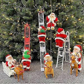 Electric Chimney Climbing Santa Musical Toy, Santa Climbing Rope, Santa ...