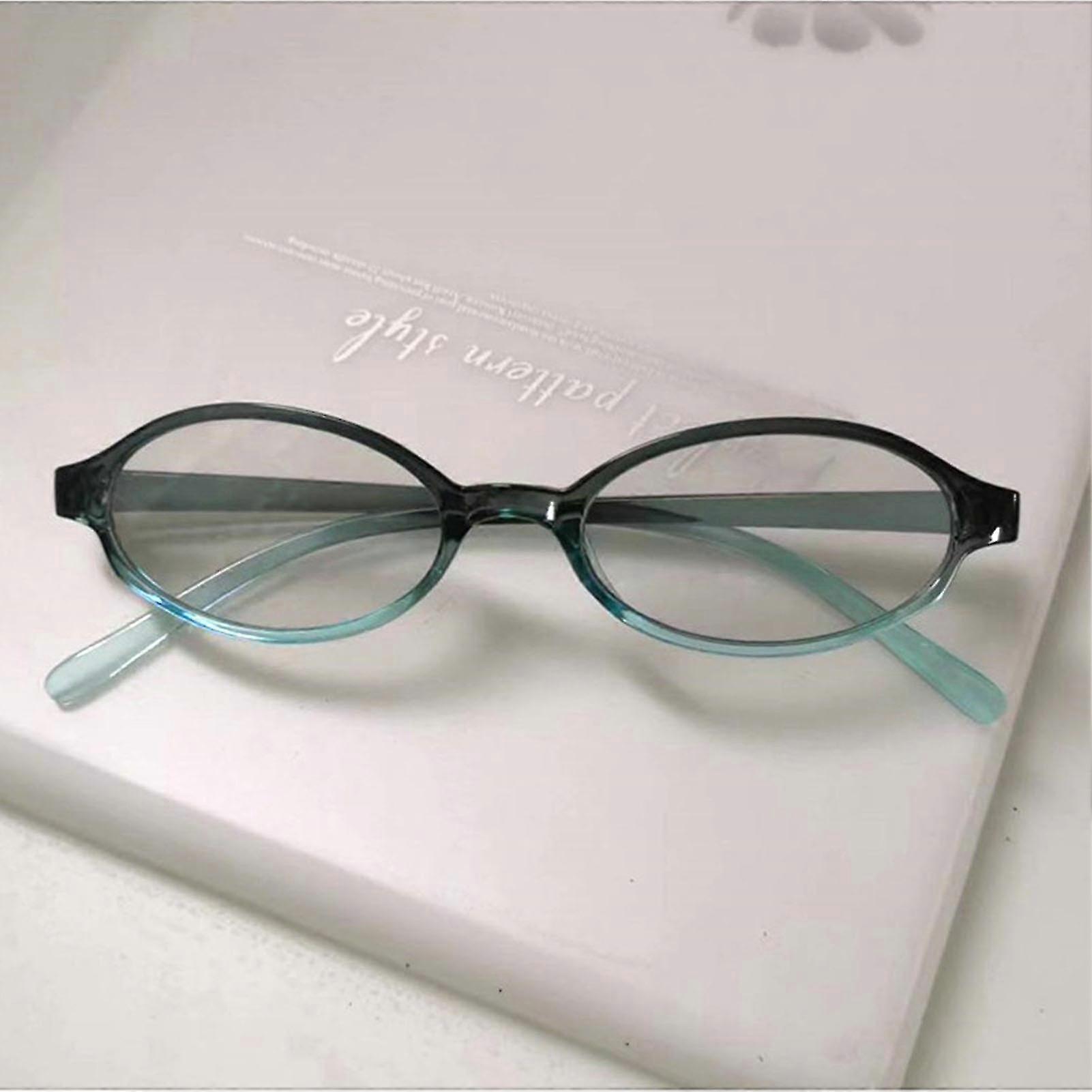 Blue Light Filter Glasses With Thin Reflective Lens Small Oval Frame ...