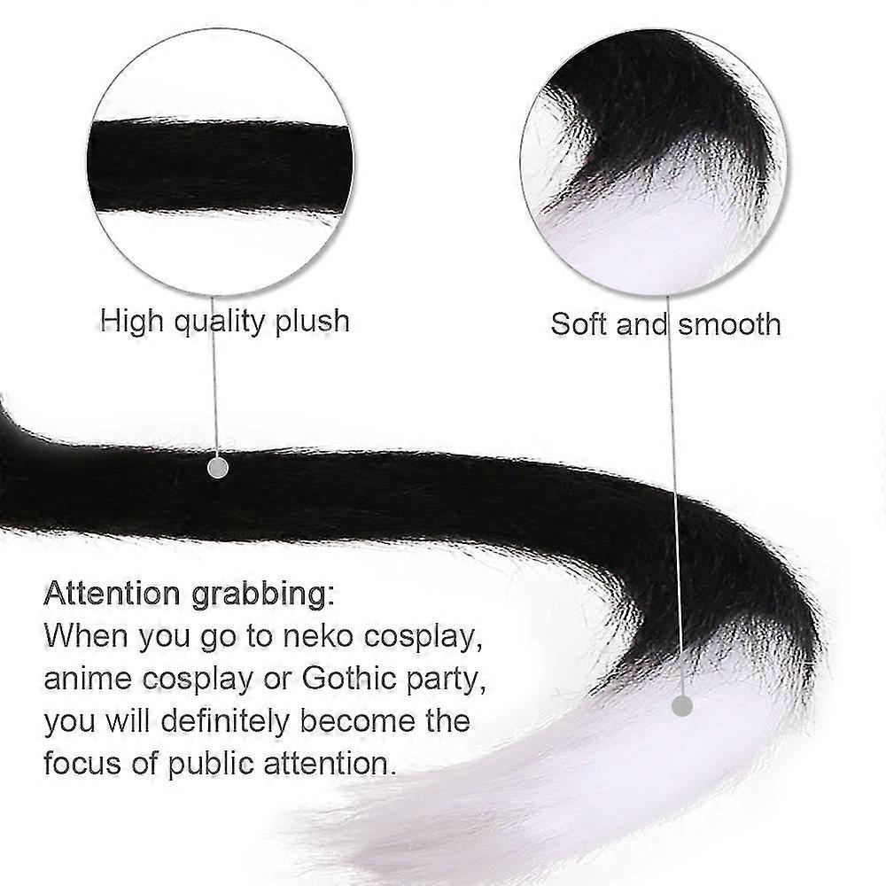 Cat Tail Animals Monkey Bicolor Tail Halloween Party Anime Costume ...