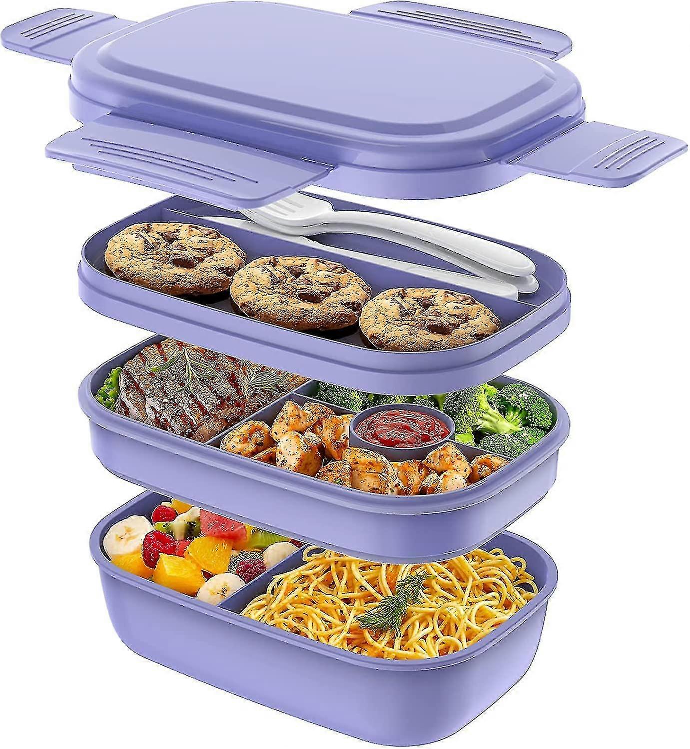 Lunch Box Containers. Stackable Bento Box Adult Lunch Box For Kids ...