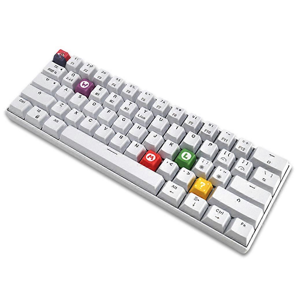 5 Keys OEM PBT Keycap Set CMYK for Mario Dye Subbed Keycaps For ...