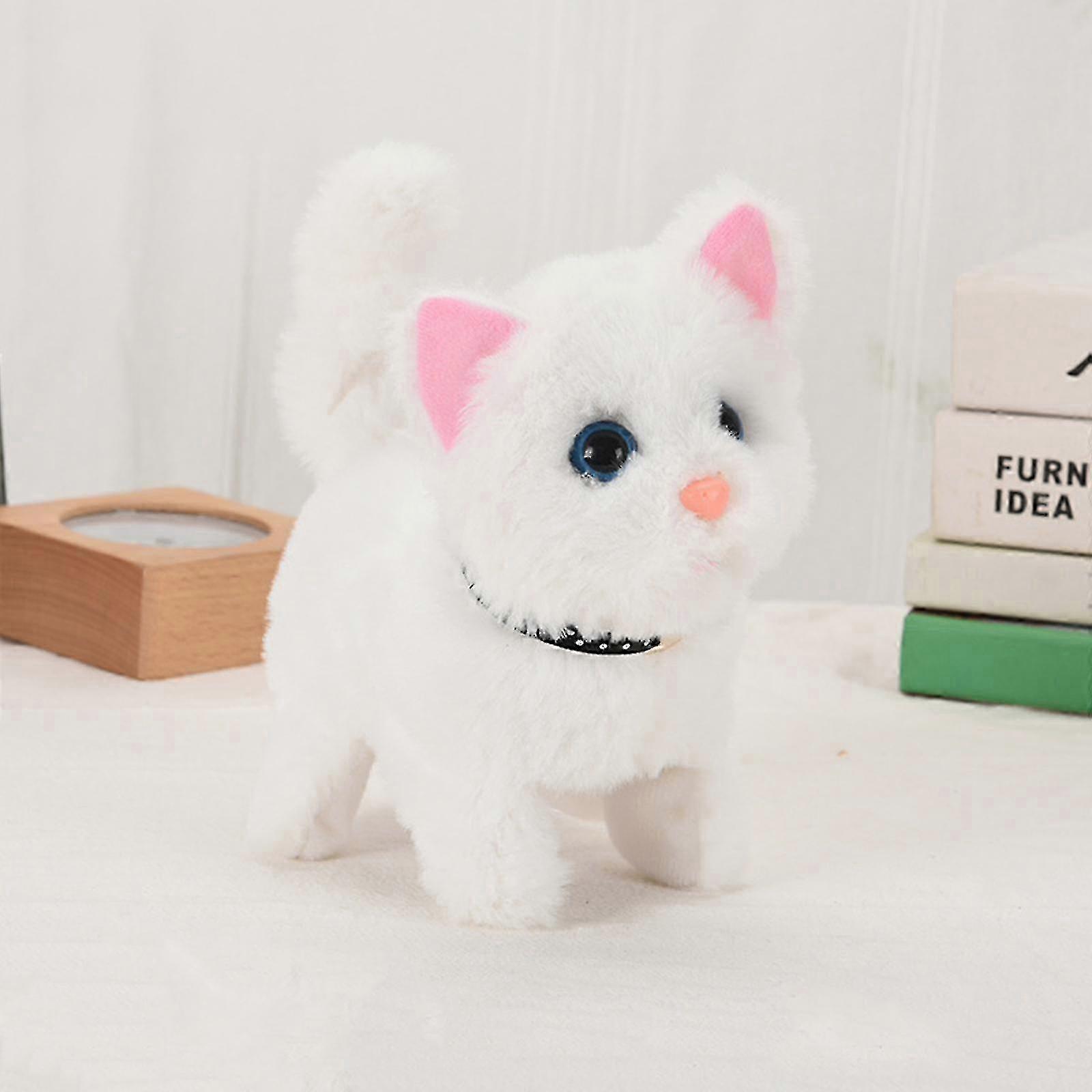 Plush Electronic Cats Move Meow Walking Lifelike Interactive Pet ...