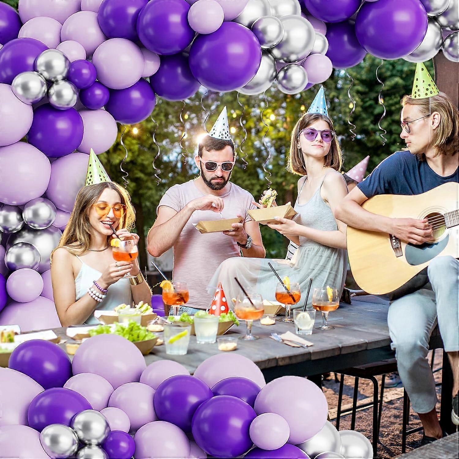 Purple Balloon Arch Garland Kit-Dark Purple Balloon Latex Metallic ...