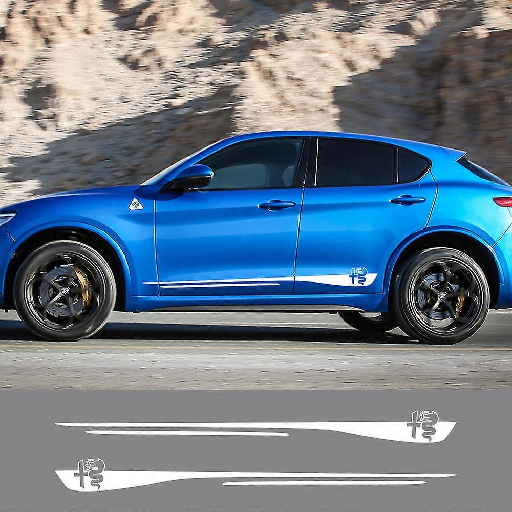 2PCS Car Door Side Stickers For Alfa Romeo Giulia Giulietta 159 156 ...