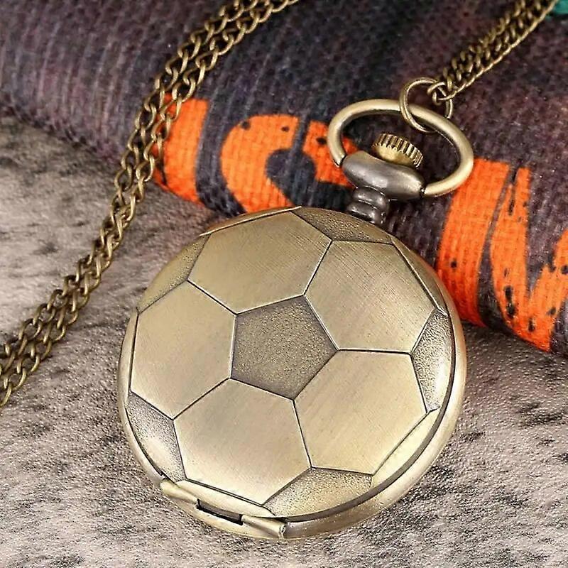 Creative Football Design Quartz Pocket Watch Sports Souvenir Training ...