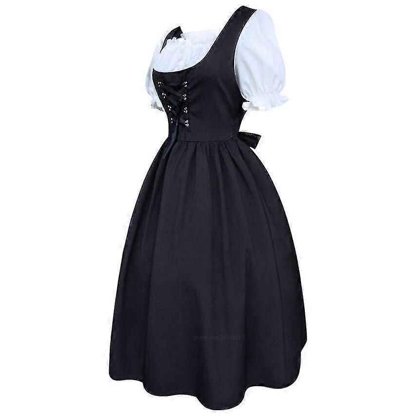 Women Medieval Costume Dress German Oktoberfest Bavarian Beer Dirndl ...