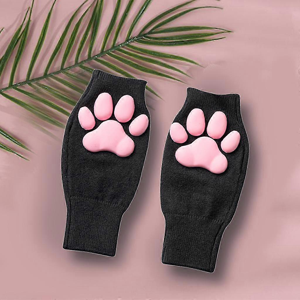 For Cat Paw Pad Mittens Fingerless For Cat Paws Gloves Halloween Kitten ...