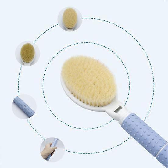 Retractable Shower Brush Double-Sided Exfoliation Telescopic Long ...