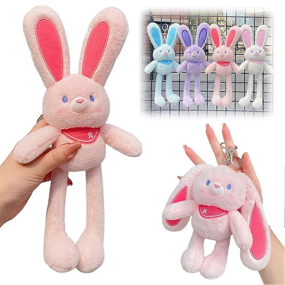 Pull-Up Rabbit Plush Toy - Interactive Stretchy Bunny Pendant with Pull ...