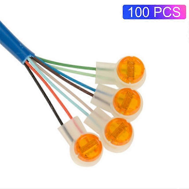 100Pcs Waterproof Gel-Filled Clear Button Telephone Wire Connectors ...