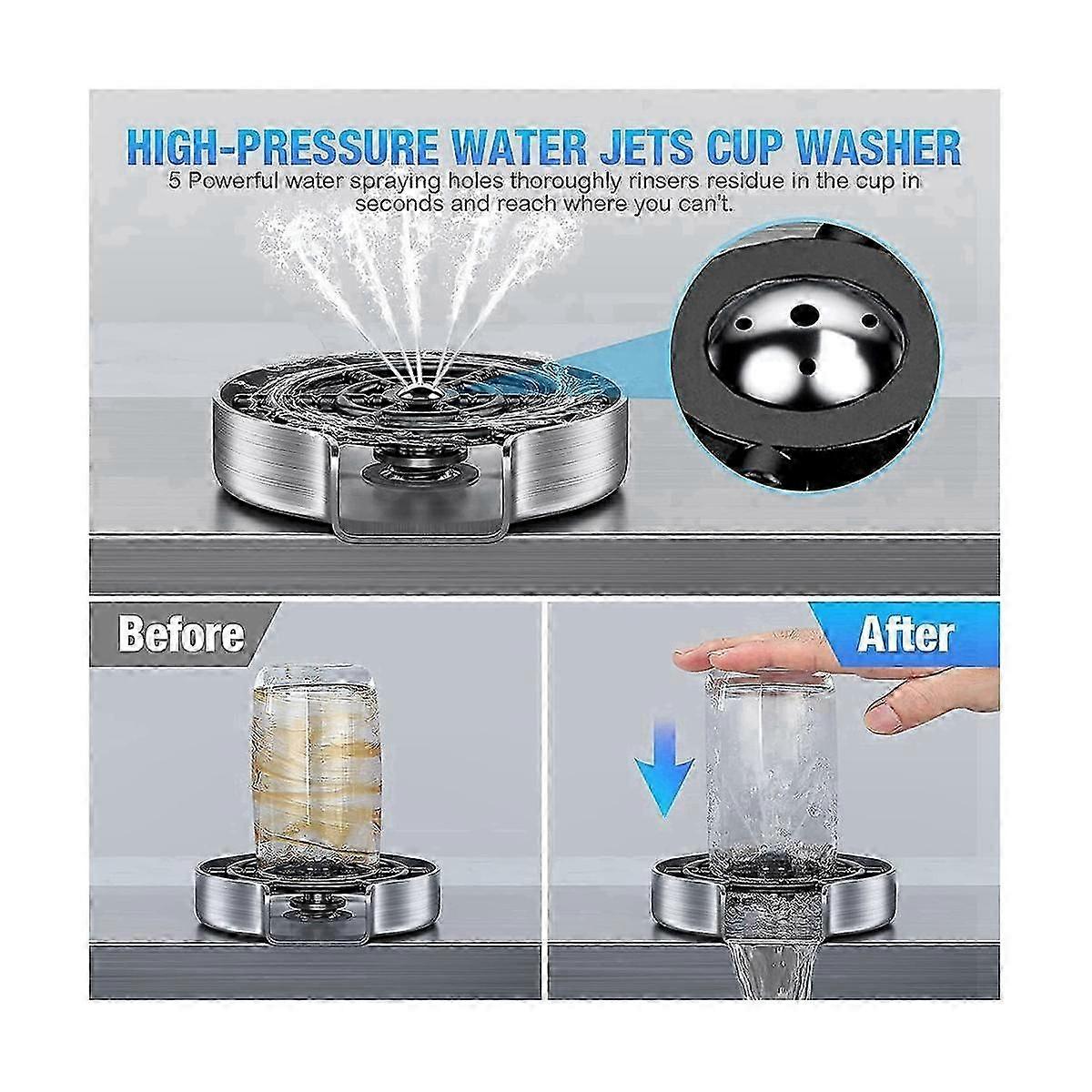 Sink Glass Rinser, Stainless Steel Kitchen Glass Rinser, Family Bar Caf ...