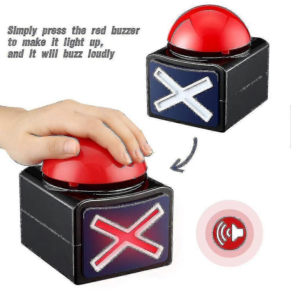 4pcs Game Buzzer,game Buzzer Alarm Sound Play Button With Light Trivia Quiz Got Talent Buzzer ...