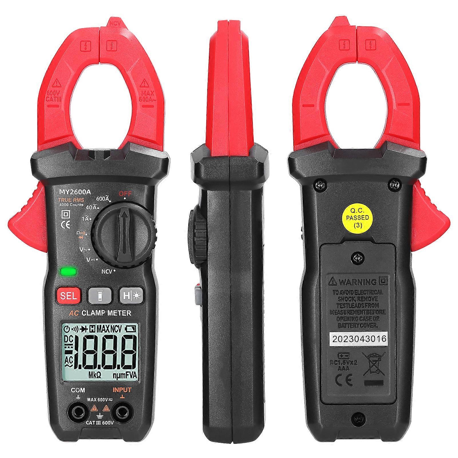 Digital Clamp Multifunction 600V Voltmeter Tester Amp Volt Meter NCV ...