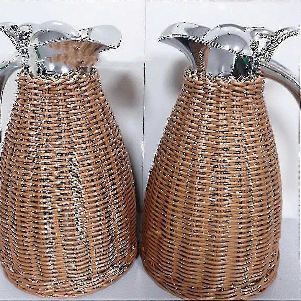 Enjoy Freshly Brewed Coffee Anytime Coffee Thermal Carafe Rattan Tea ...