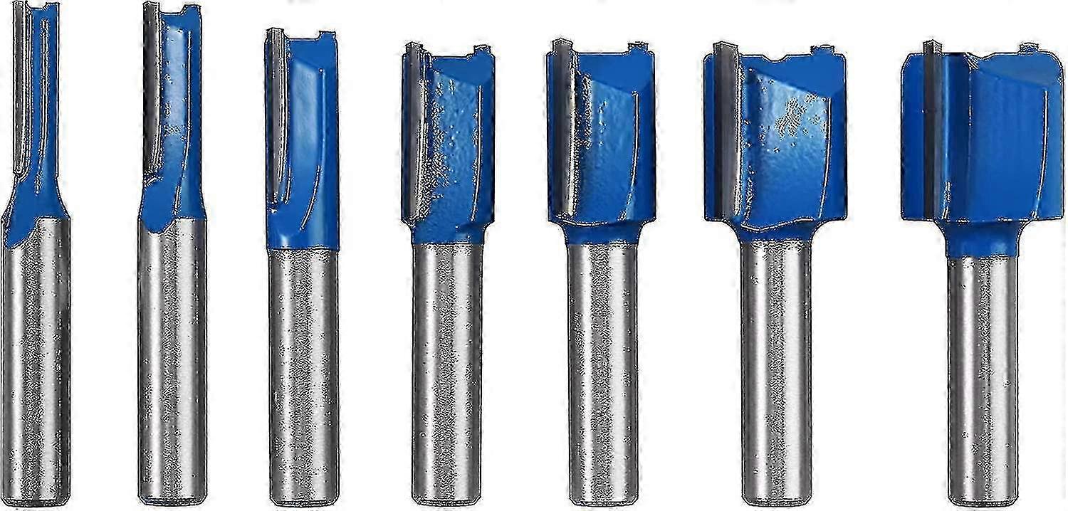 Wood Straight Milling Cutter Tungsten Carbide Tool Set (7pcs, Blue) | Fruugo UK