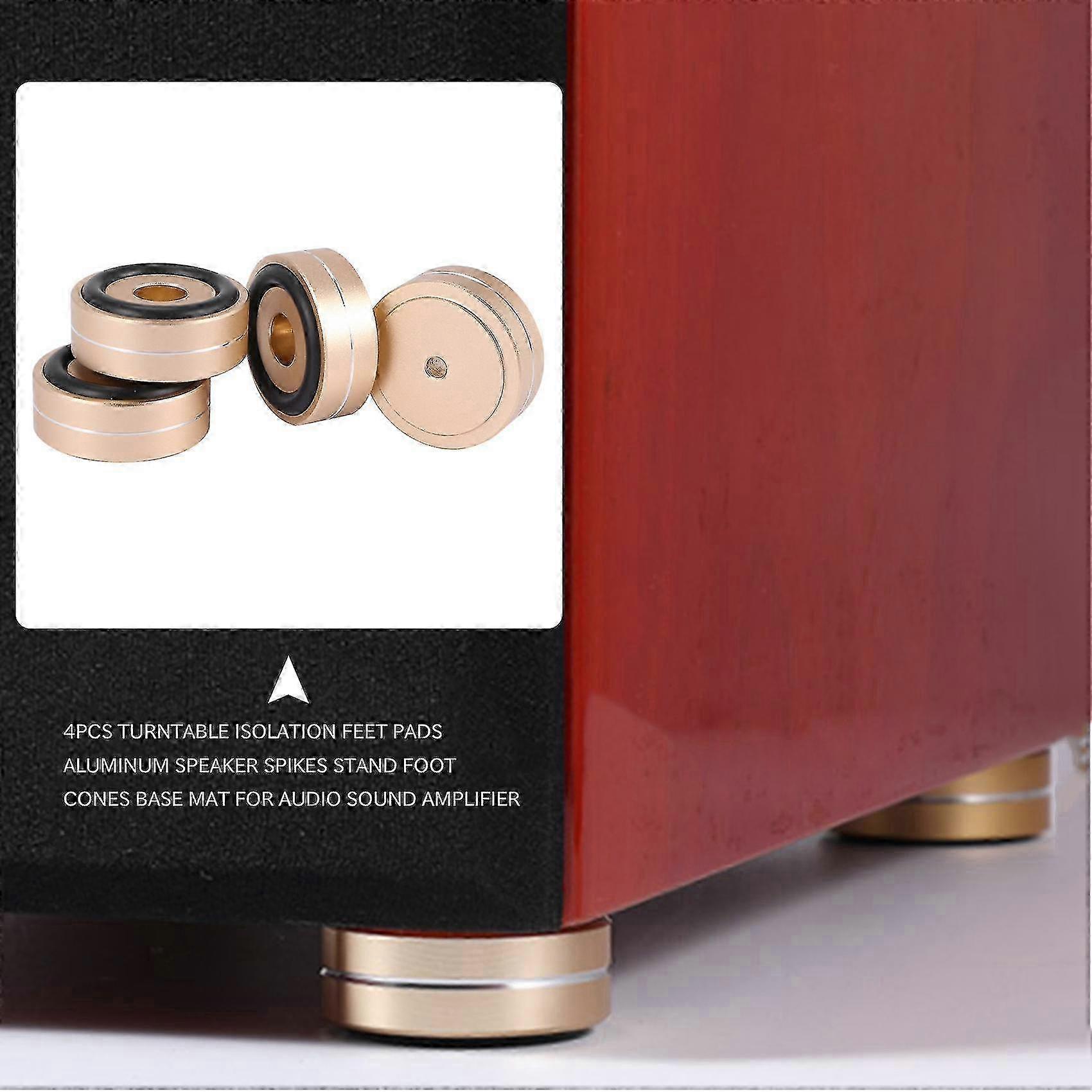 4Pcs Aluminum Turntable Isolation Feet For Vinyl Record Player Speaker ...