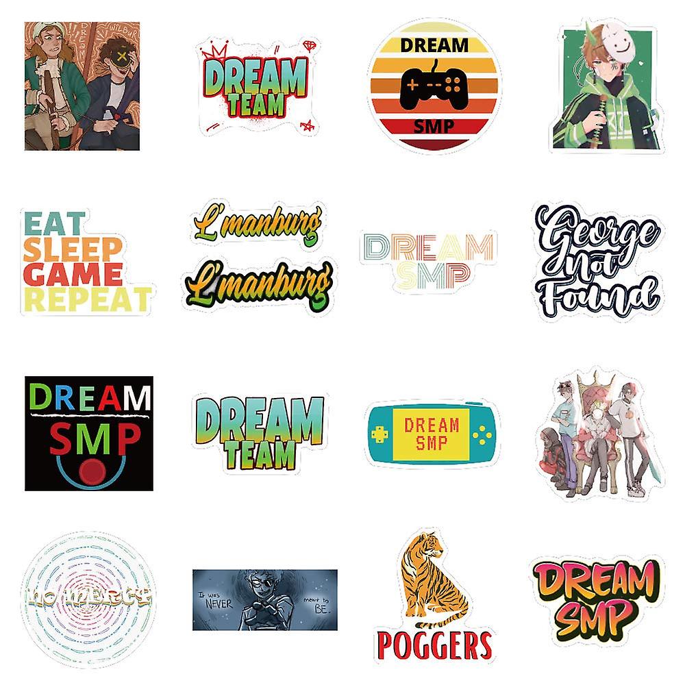 Dream SMP Stickers Pack| 50 pcs Aesthetic Waterproof Vinyl Graffiti ...