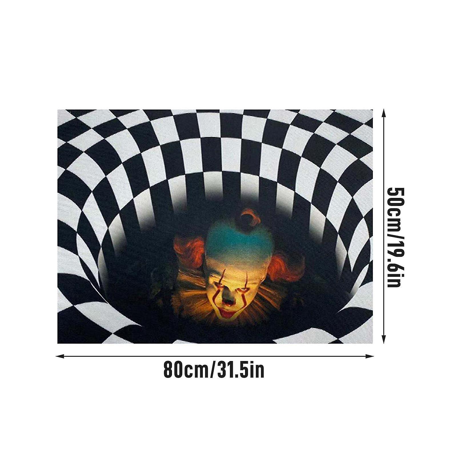 Halloween Door Mat Horror Clown Welcome Mat Scary Entry Rug Non-slip ...