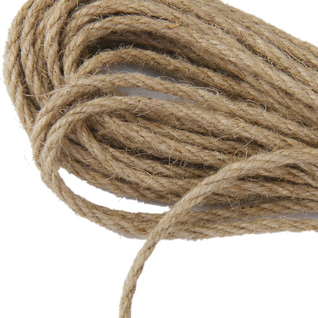 2x10M Twisted Burlap Jute Twine Rope Natural Hemp Cord Sisal Rope 6mm ...