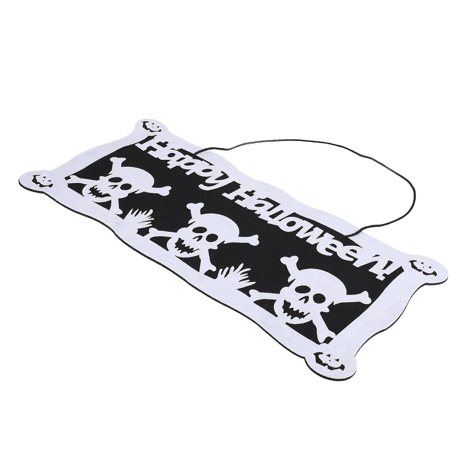 Halloween Sign Clear Printing Decorative Rectangular Happy Halloween ...