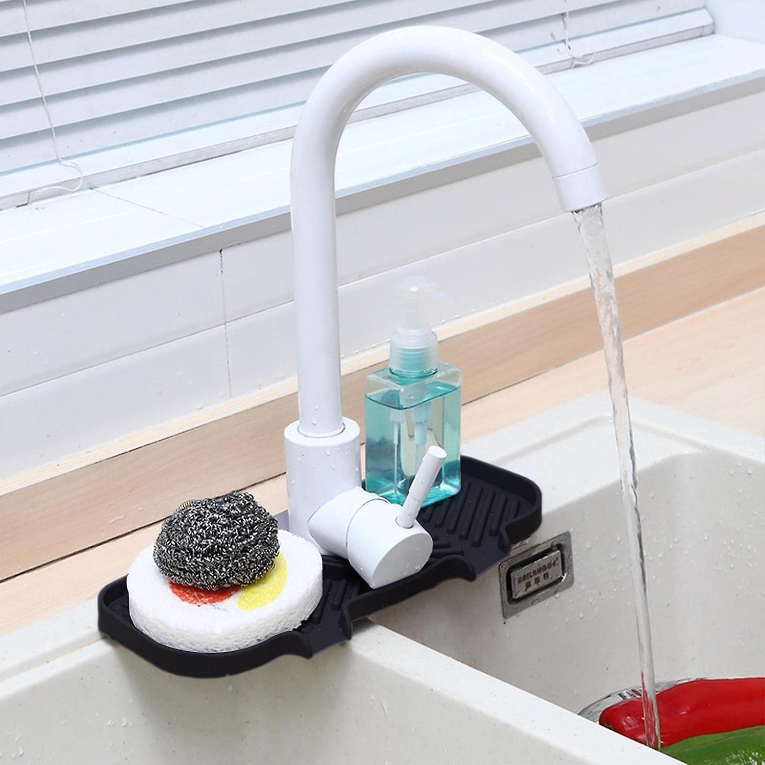 Tap Drain Mat | Faucet Drip Tray - Kitchen Sink Protector Mat Behind ...