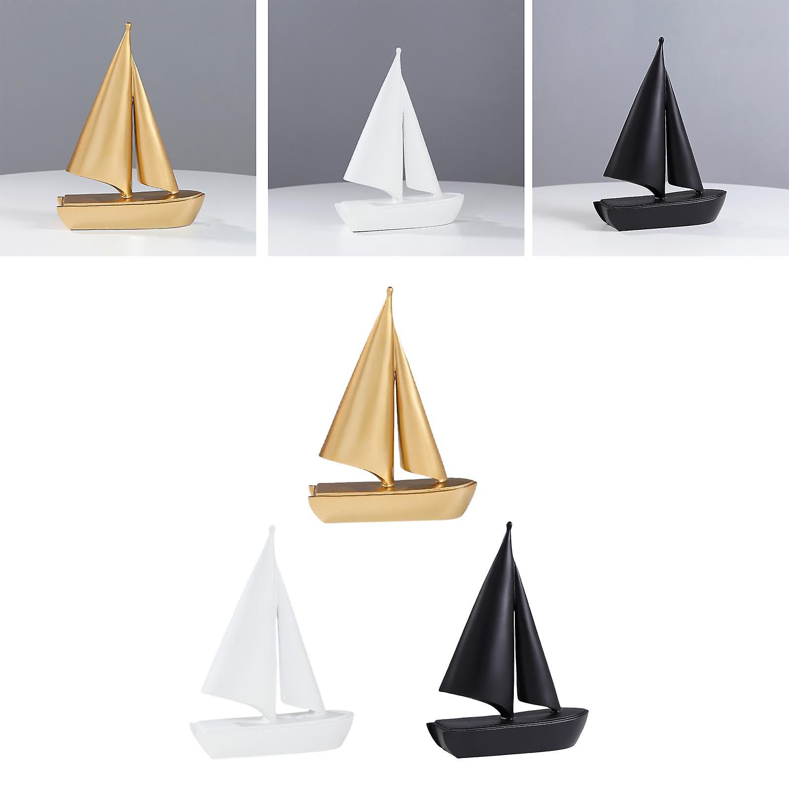 Sailing Ship Statue Sailboat Model Sailing Boat Figurine for Bedroom ...