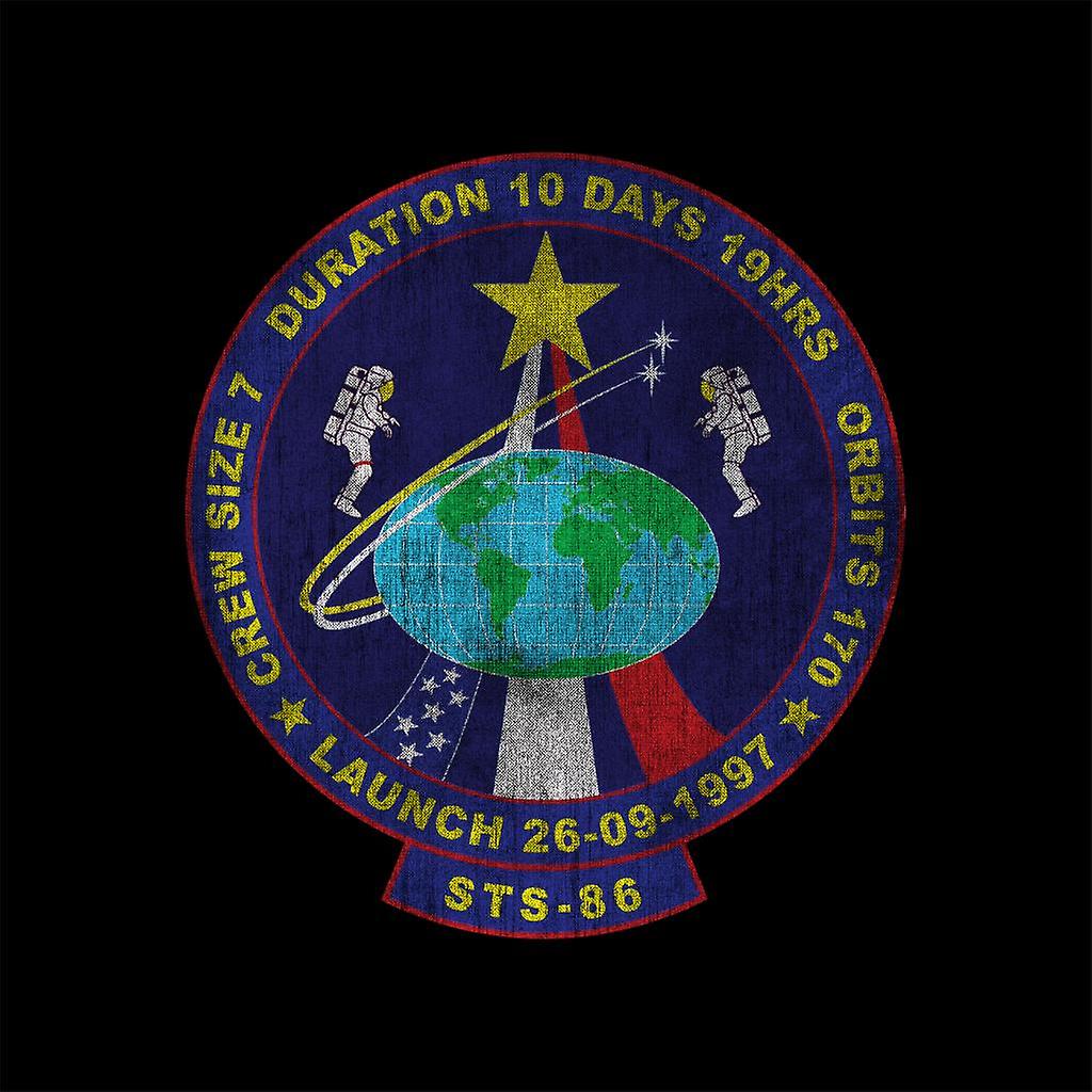 NASA STS 86 Atlantis Mission Badge Distressed Spiral Notebook | Fruugo UK