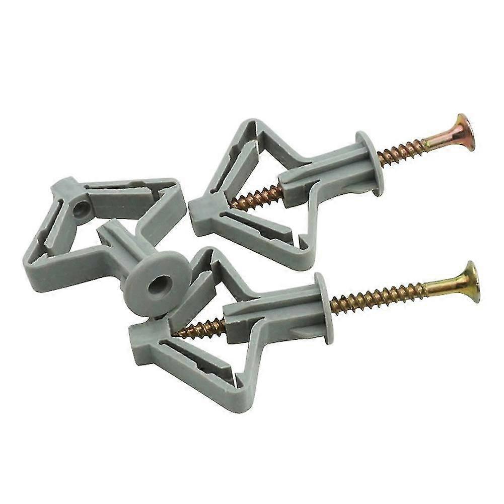 100 Pieces Plasterboard Anchors, Plasterboard Anchors With Screws, Plaster Wall Fixings, Hollow ...