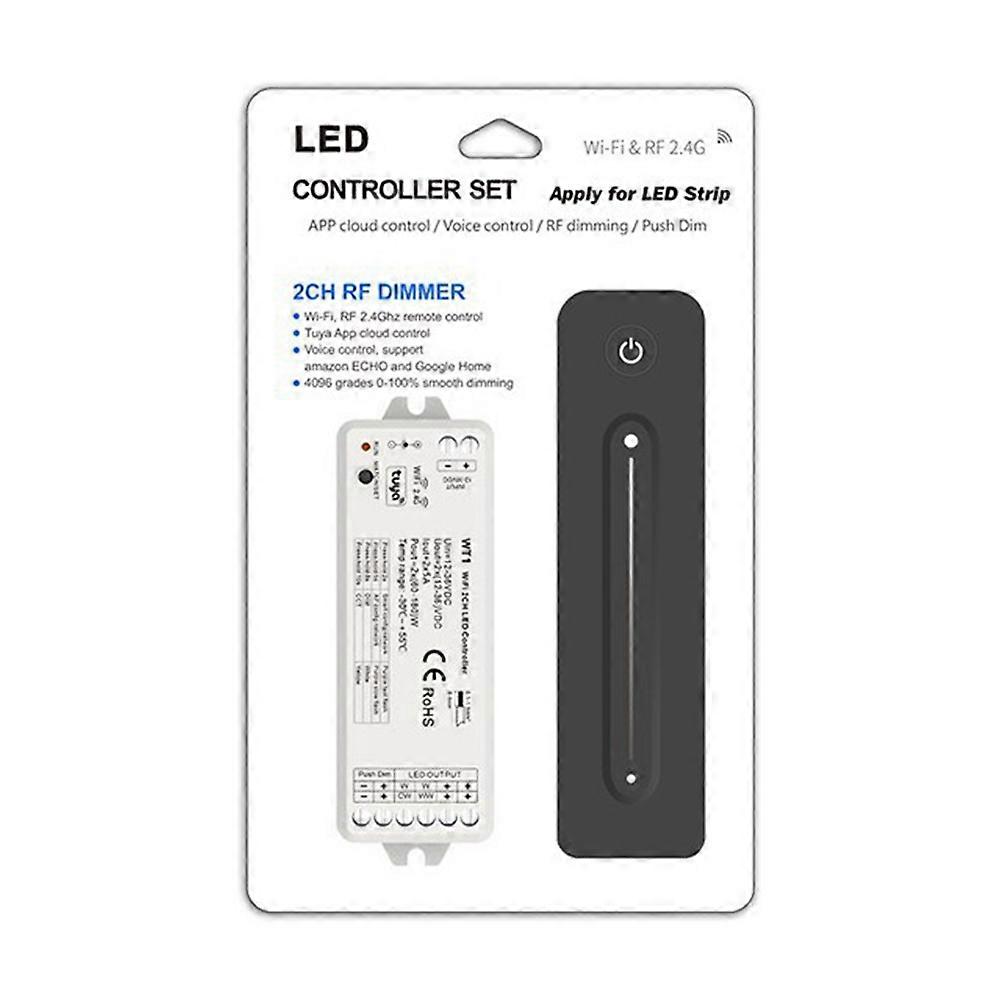 Tuya LED Dimmer 12-36V 2CH with 2.4G RF Wireless Remote Control LED ...