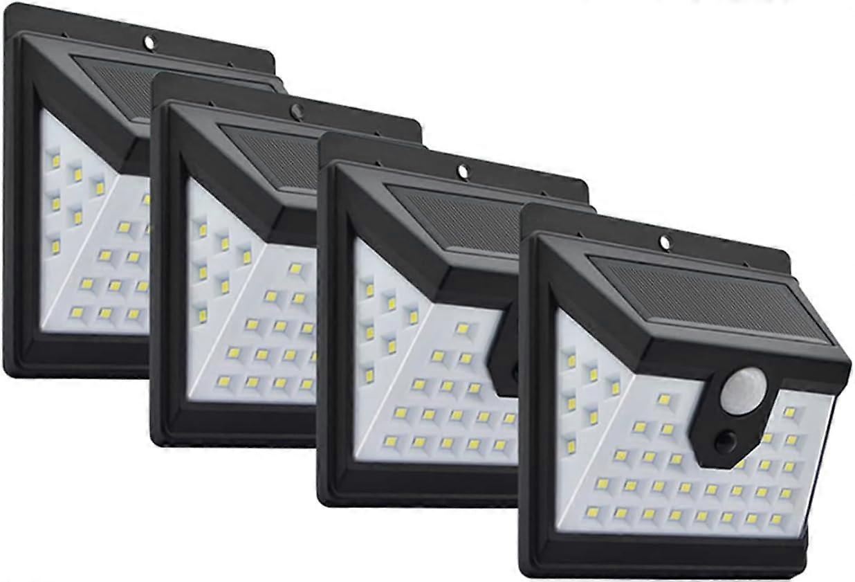 Set of 4 40 LED solar outdoor lights - 3 modes - Motion detector ...