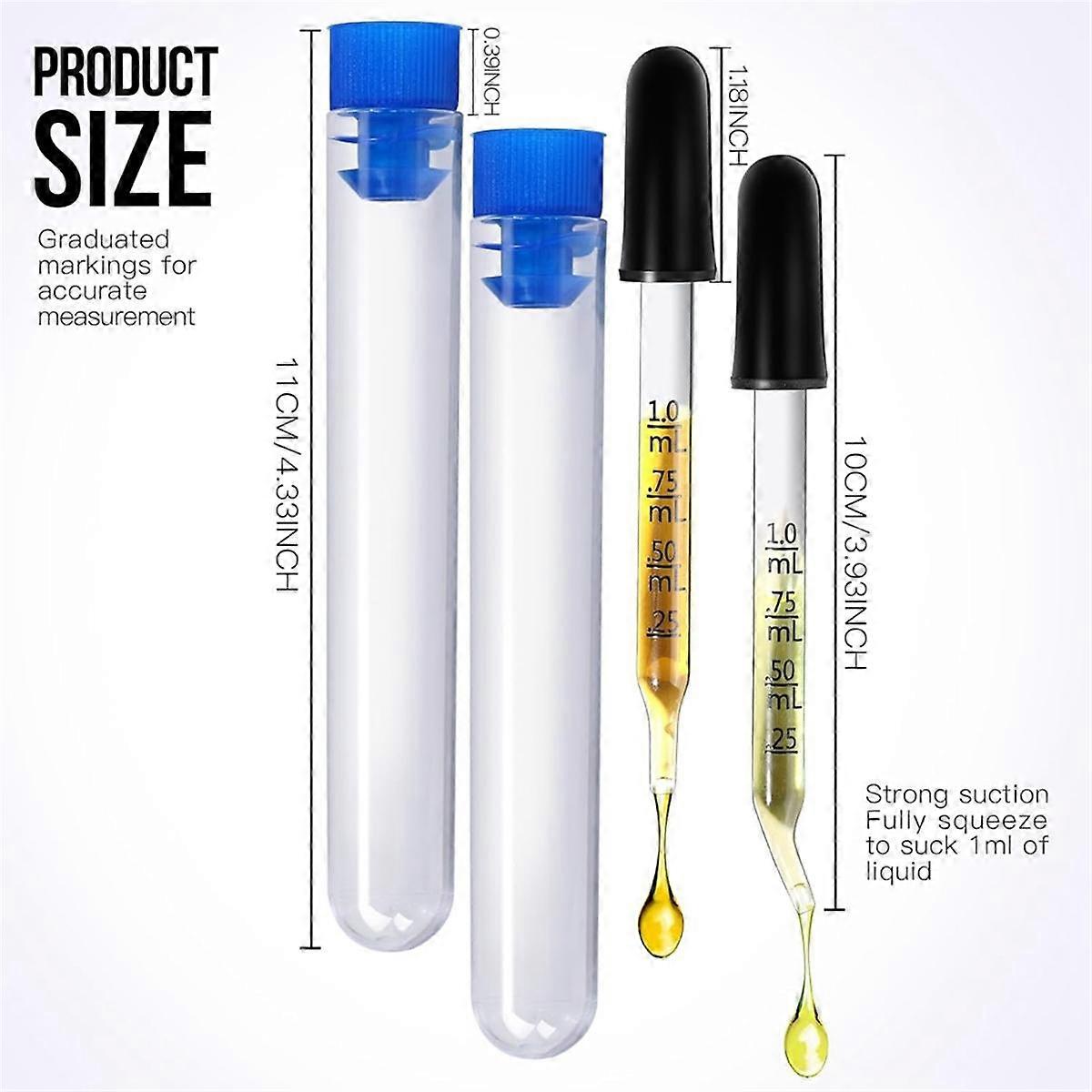 2Pack Eye Dropper Pipettes Dropper 1Ml Glass Droppers Pipette for ...