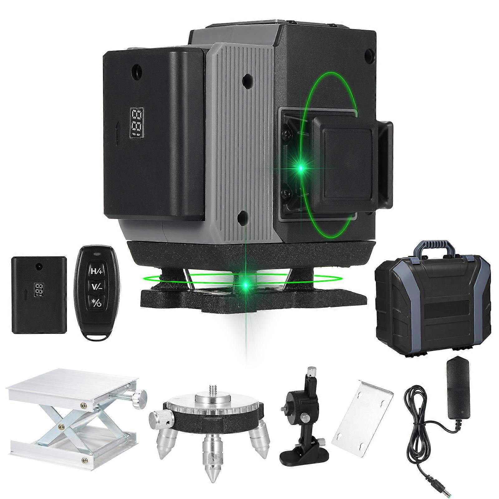 Laser Level 3x360 12 Lines 3D Green Laser Level Self Leveling Tool ...