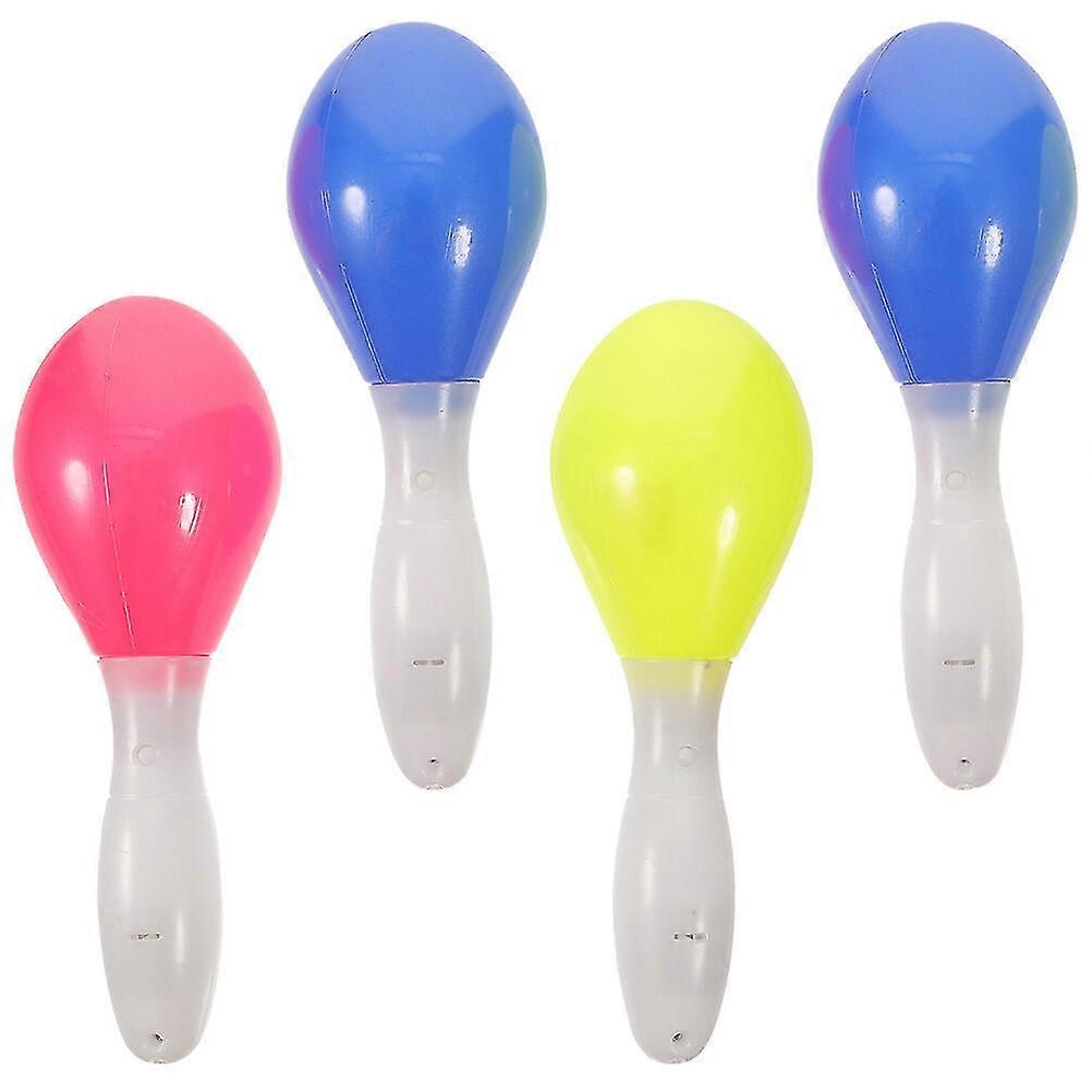 4 pcs LED Maracas Plastic Shakers Maracas LED Hand Maracas Party ...