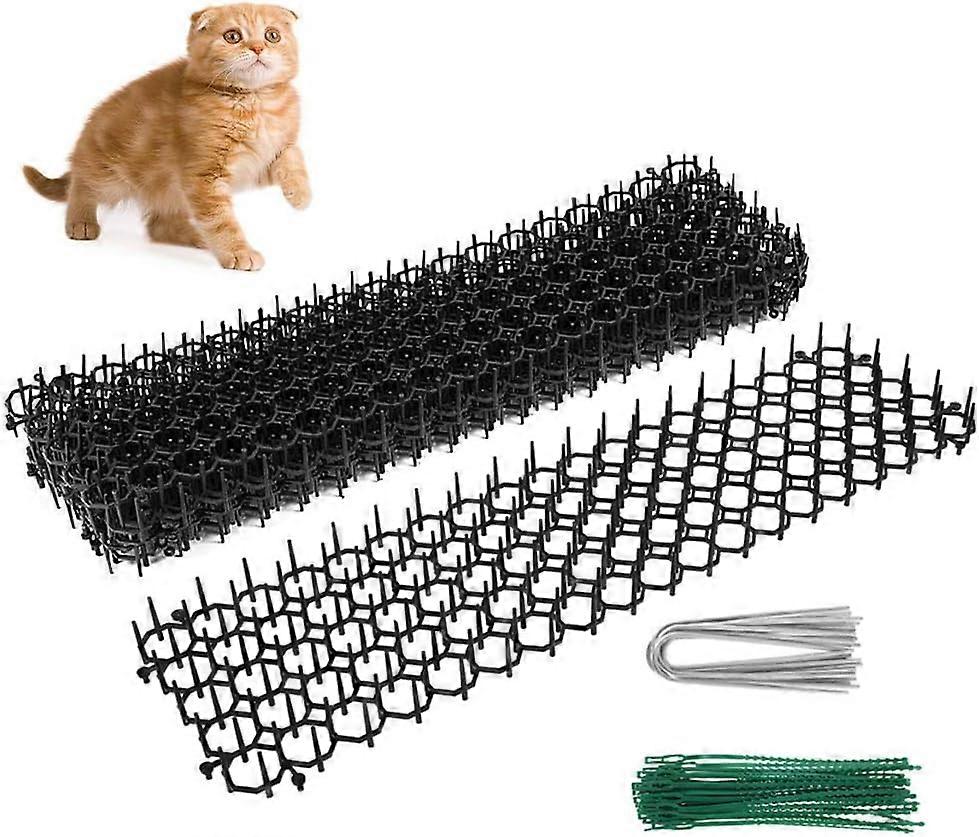 10 Pcs Anti-Cat with Spikes Outdoor Cat Repellent Mat with Thorn Grid ...