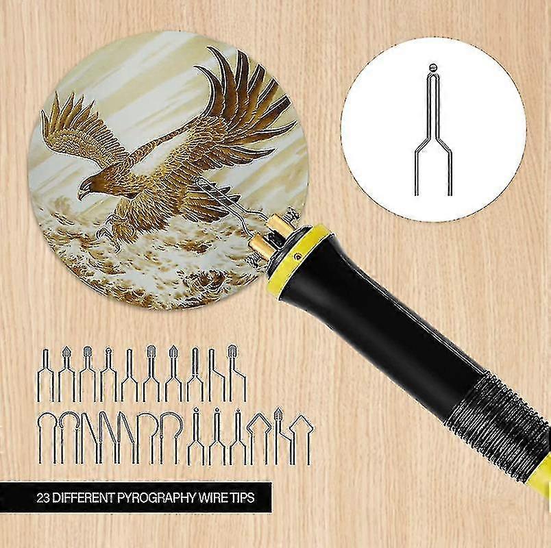 Pyrography Wood Burning Kit Wood Burner Tool Dual Pen 60w Upgraded ...