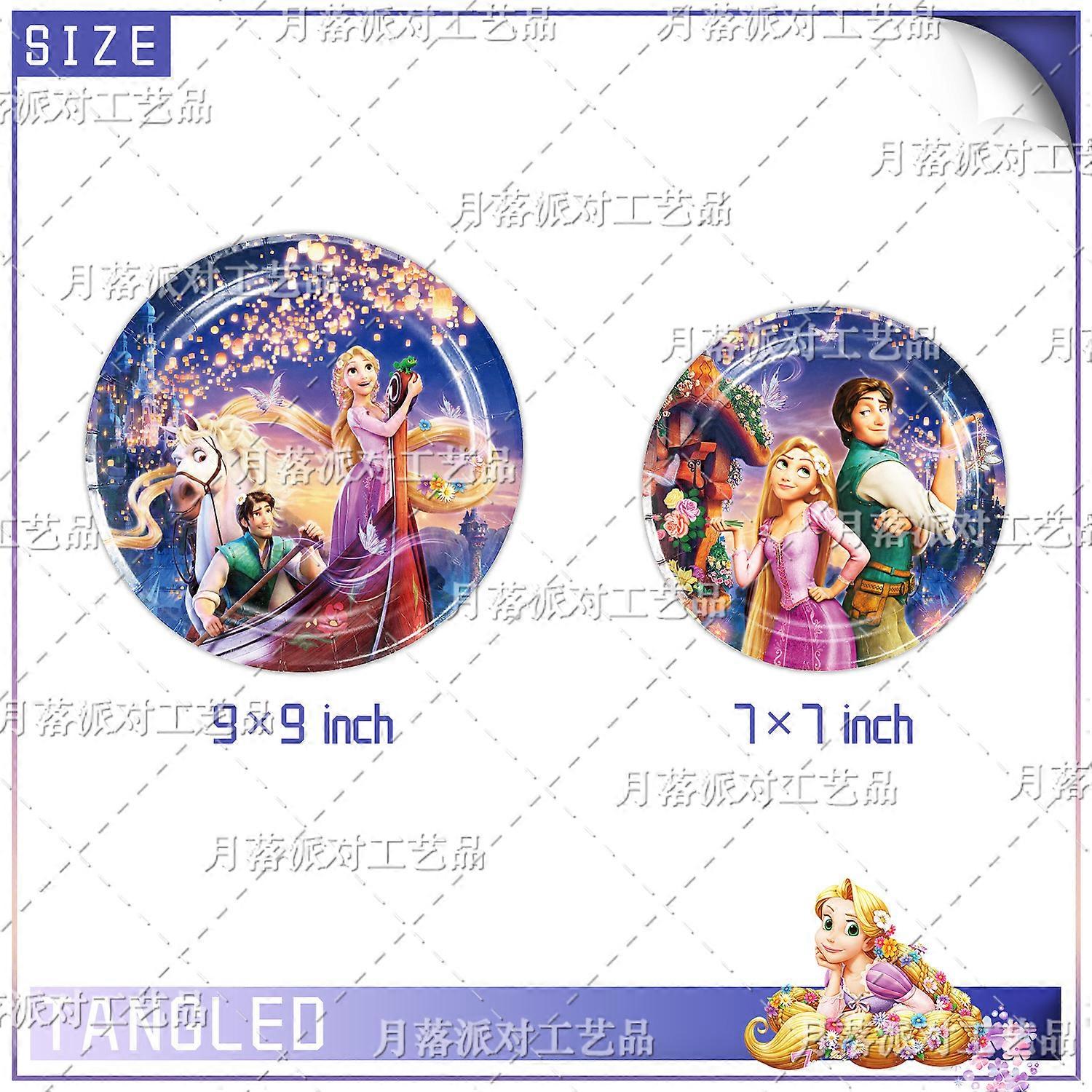 Tangled Tangled Party Cartoon Decoration Disposable Paper Plate Tissue ...