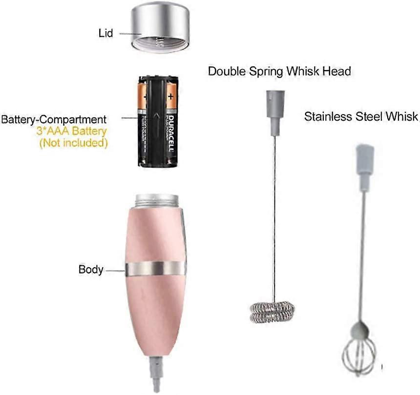 Milk Frother Handheld Battery Operated Frother For Milk Foam Maker ...
