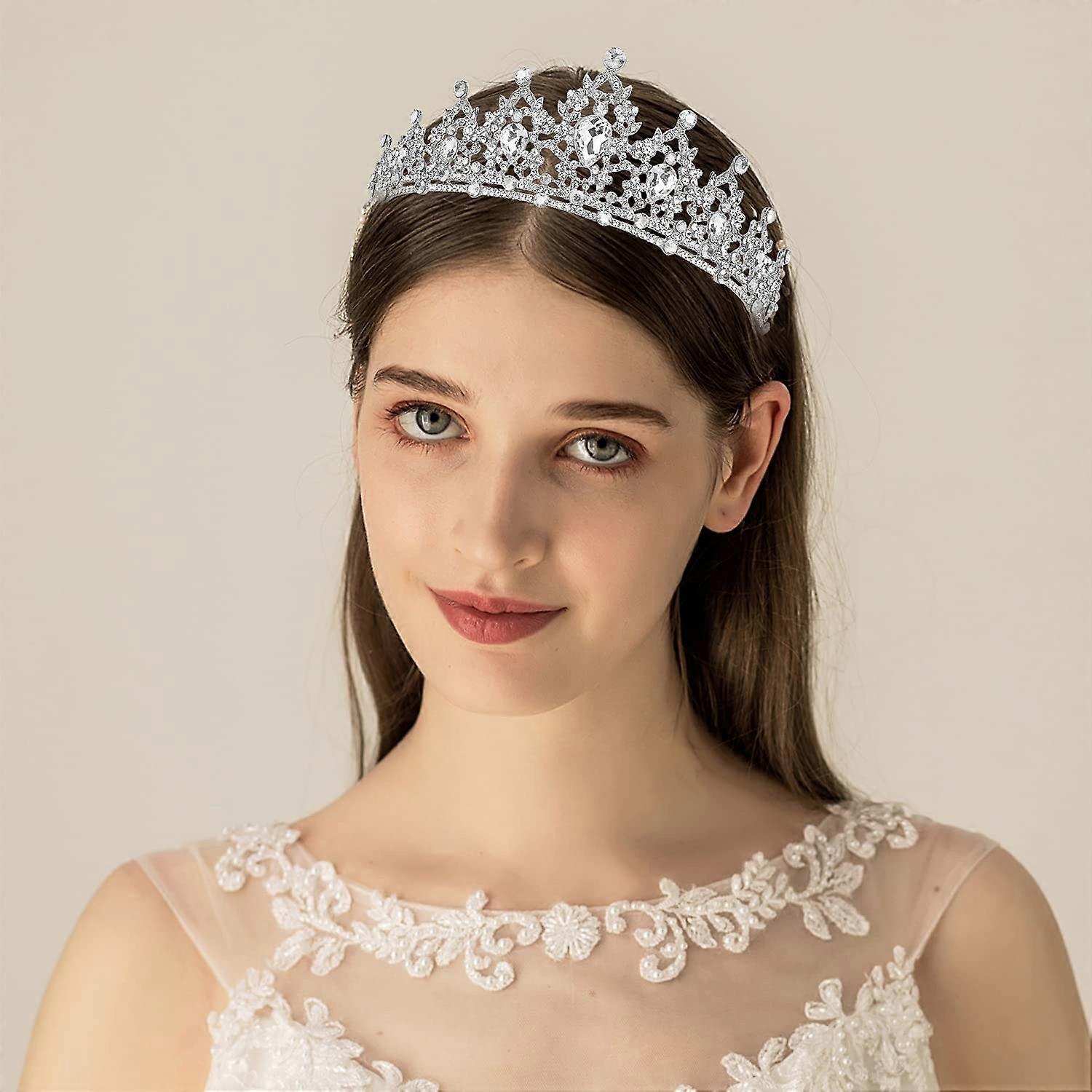 2025 New Silver Tiara and Crowns for Women Crystal Queen Crown Birthday Crown for Girls Wedding ...