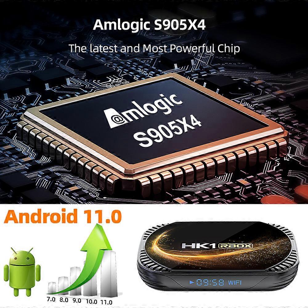 Smart TV Box HK1 RBOX X4S Amlogic S905X4 Android 11 4GB 64G 128GB 5G ...