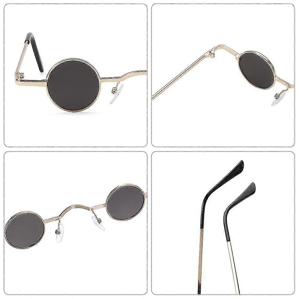 Small Round Glasses For Women Men Ultra Mini Metal Frame Anti ...