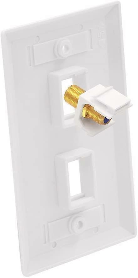 4-Pack Gold-Plated RG6 Jack Insert Wall Plate Coax F-Type Connector (D ...