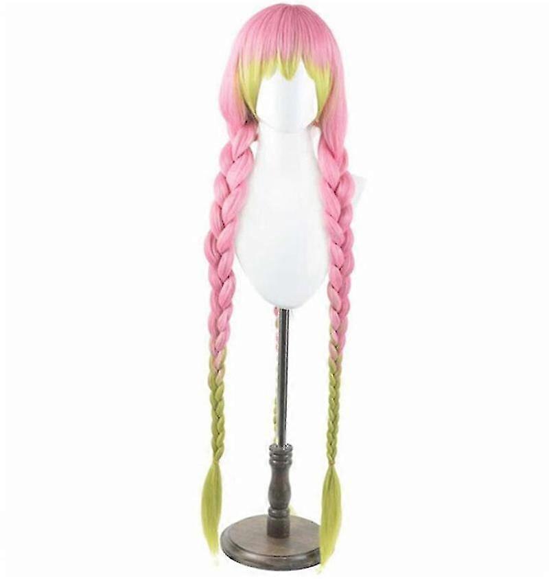 Anime Demon Slayer Kanroji Mitsuri Kimetsu No Yaiba Women Cosplay Wig ...