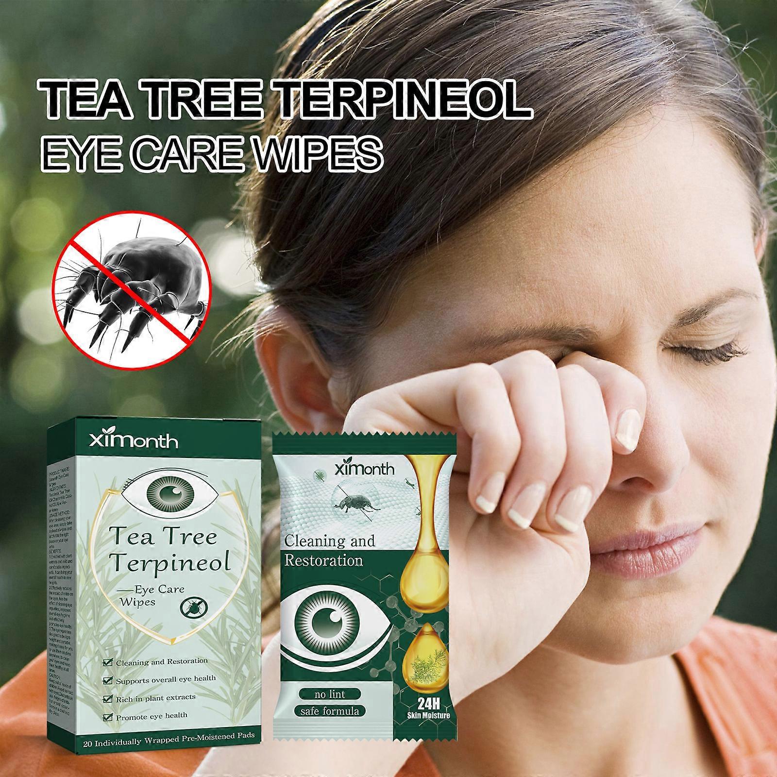 Tea Tree Oil Eyelid & Lash Wipes With Hyaluronic Acid, Green Tea ...