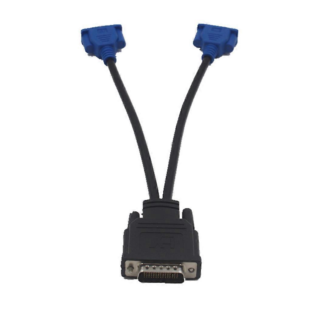 Video Card Adapter Cable DMS-59 Pin to 2 VGA Splitter Good ...