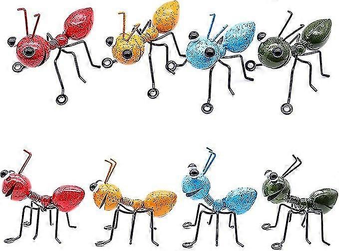 4 Pieces Metal Ant Decoration Ant Wall Decor Cute and Colorful Insect ...