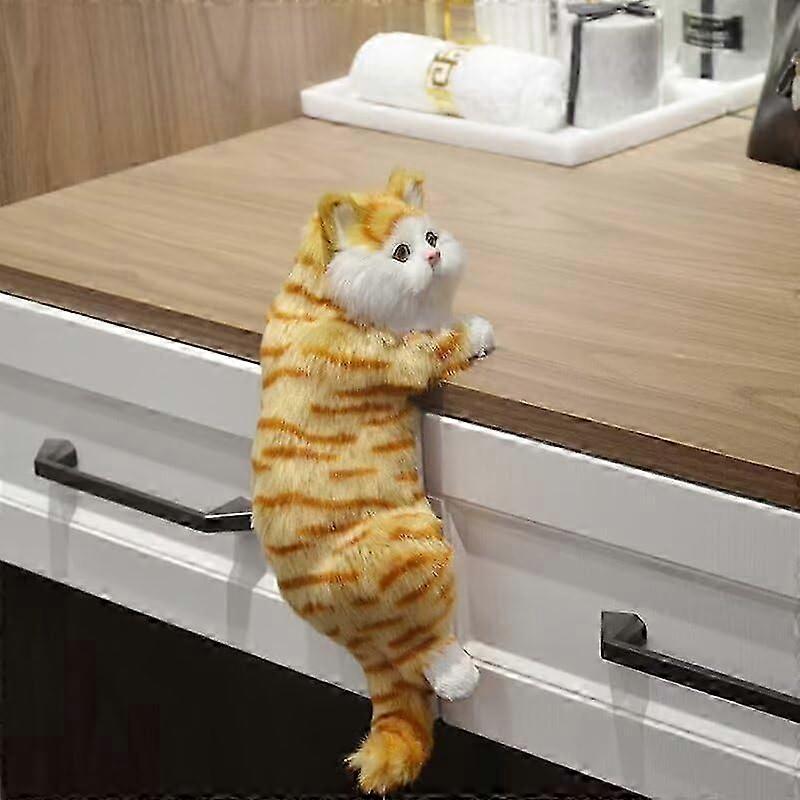 Artificial Furry Cat Lifelike Pet Cat Decoration Hanging | Fruugo UK